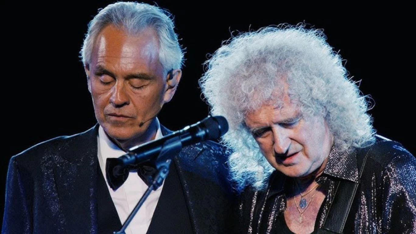Escuchá a Brian May tocando este clásico junto a Andrea Bocelli - FM Rock & Pop 95.9